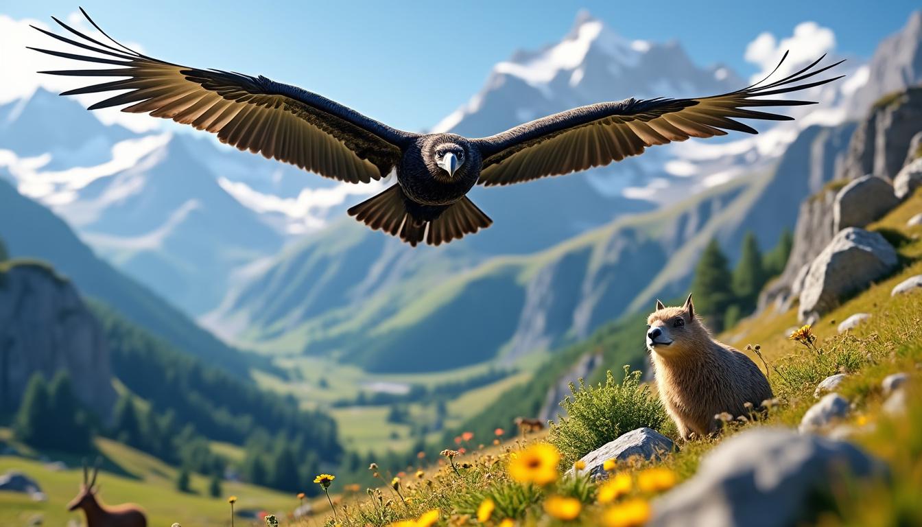 Le Gypaète barbu : retour majestueux dans les Alpes